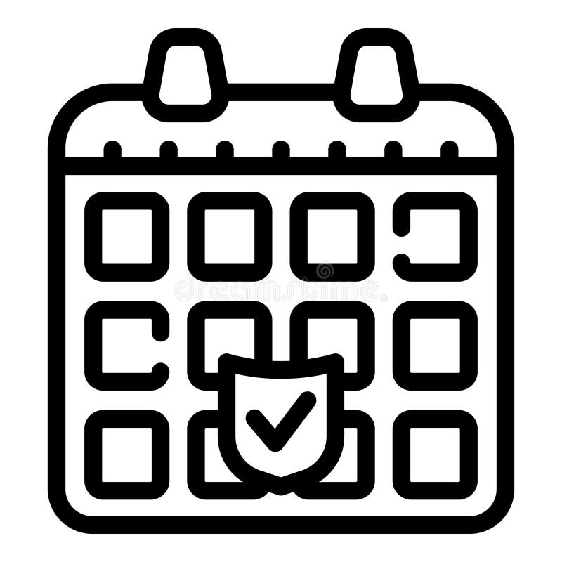 Integrity Calendar Icon Outline Vector. Justice Law Vision Stock Vector - Illustration of ...