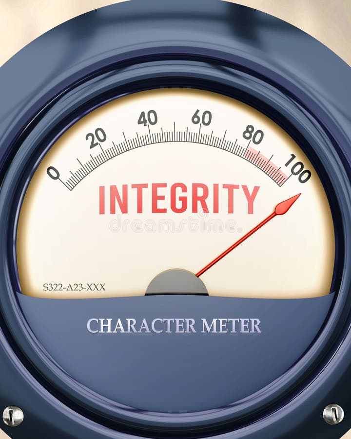 Integrity and Character Meter that is Hitting a Full Scale, Showing a ...