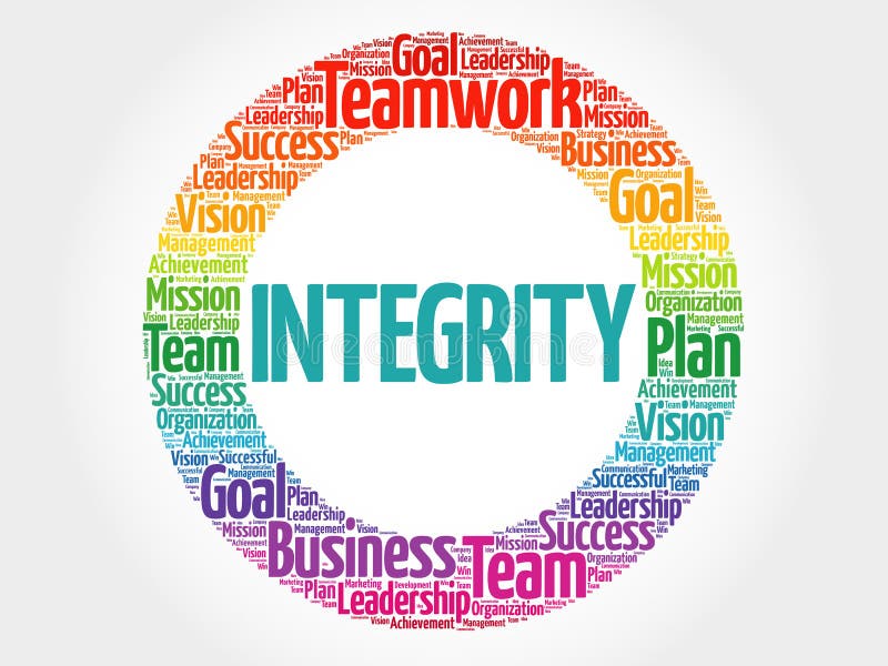 Integrity Circle Word Cloud Stock Illustration - Illustration of choice ...