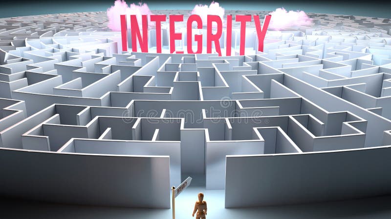 Integrity and a Complicated Path To it Stock Illustration ...