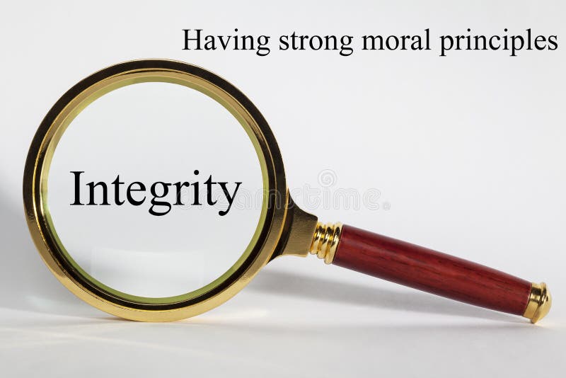 Integrity Concept and Magnifying Glass Stock Image - Image of morality ...
