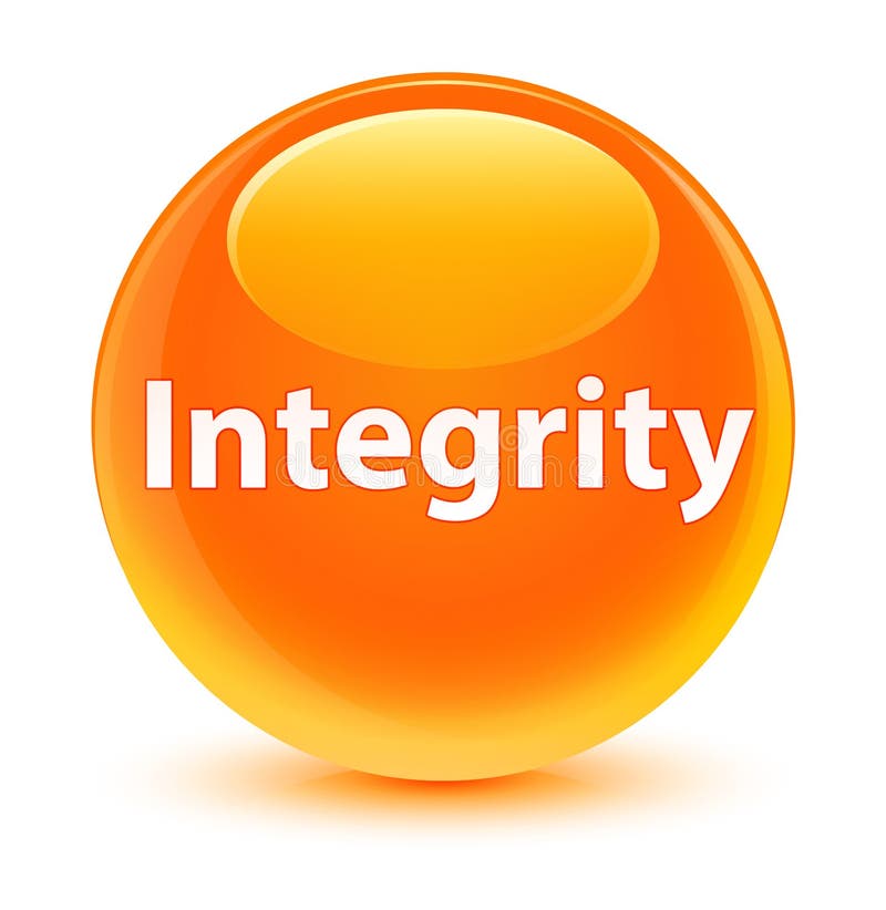 Integrity Glassy Orange Round Button Stock Illustration - Illustration ...