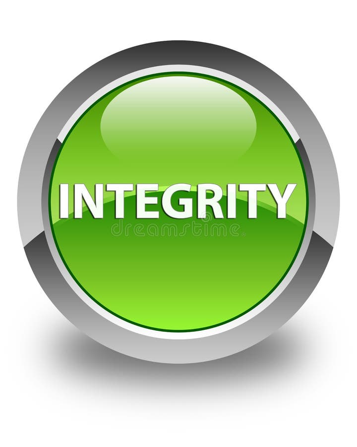 Integrity Glossy Green Round Button Stock Illustration - Illustration ...