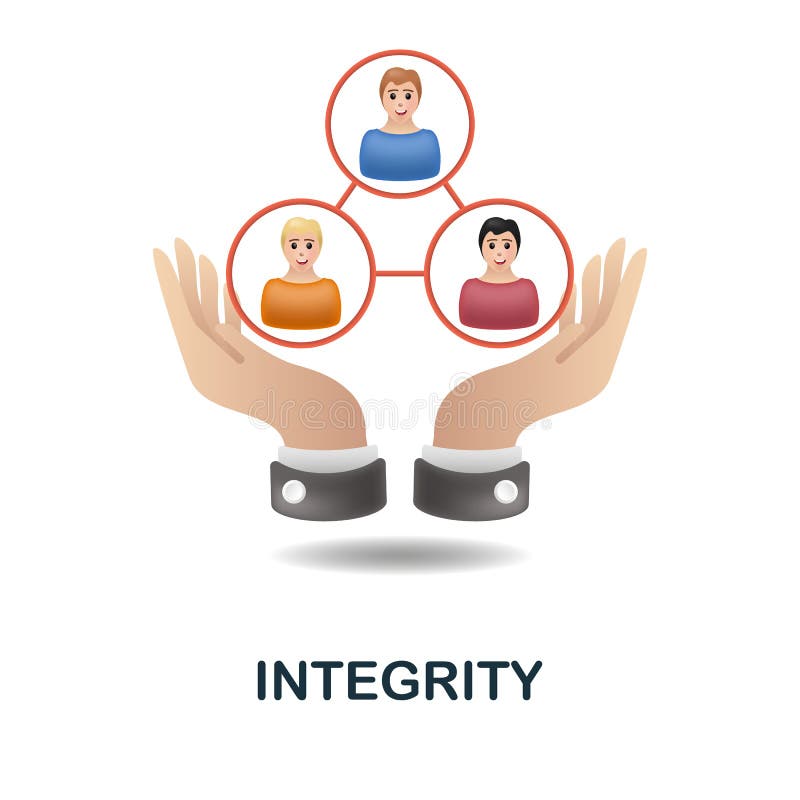 Integrity Icon. 3d Illustration from Company Value Collection Stock ...