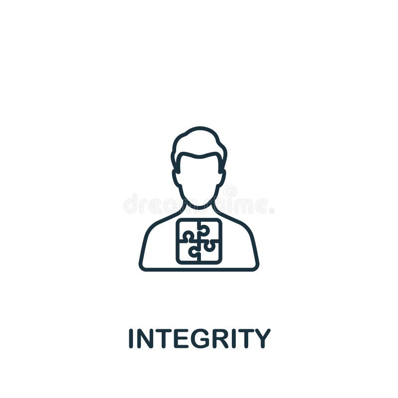 Integrity Icon. Line Simple Personality Icon for Templates, Web Design ...
