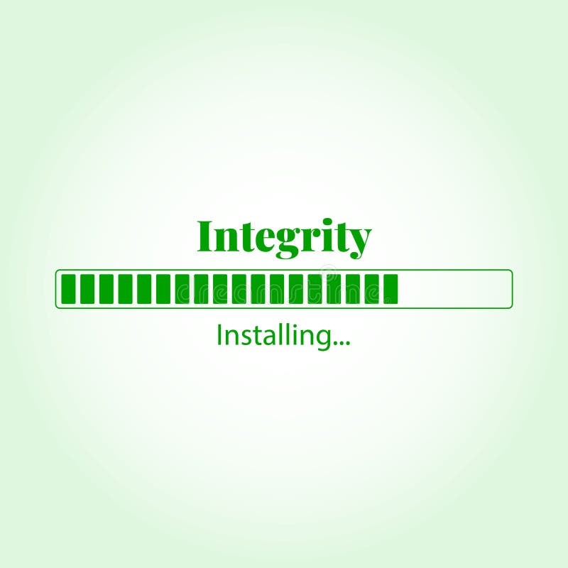 Integrity Installing Vector Illustration Graphic Eps Stock Illustration ...