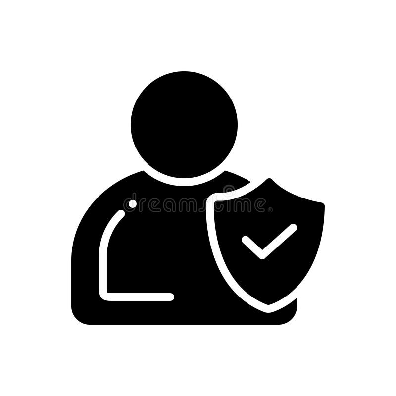 Black Solid Icon for Integrity, Trust and Honesty Stock Vector ...