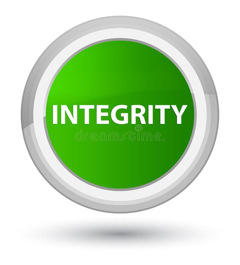 Integrity Prime Green Round Button Stock Illustration - Illustration of ...