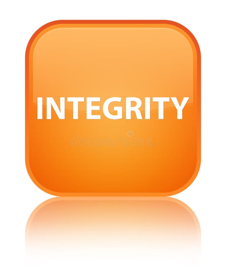 Integrity Special Orange Square Button Stock Illustration ...