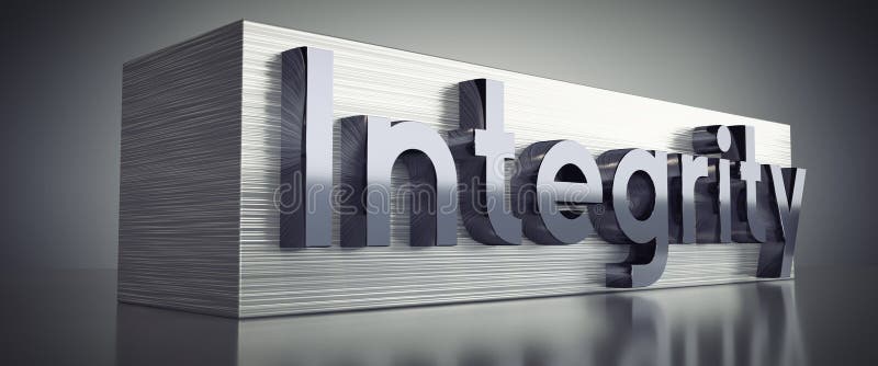 Integrity - Metal Typographical Concept Stock Illustration ...