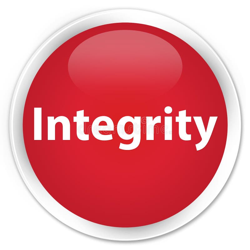 Integrity Premium Red Round Button Stock Illustration - Illustration of ...
