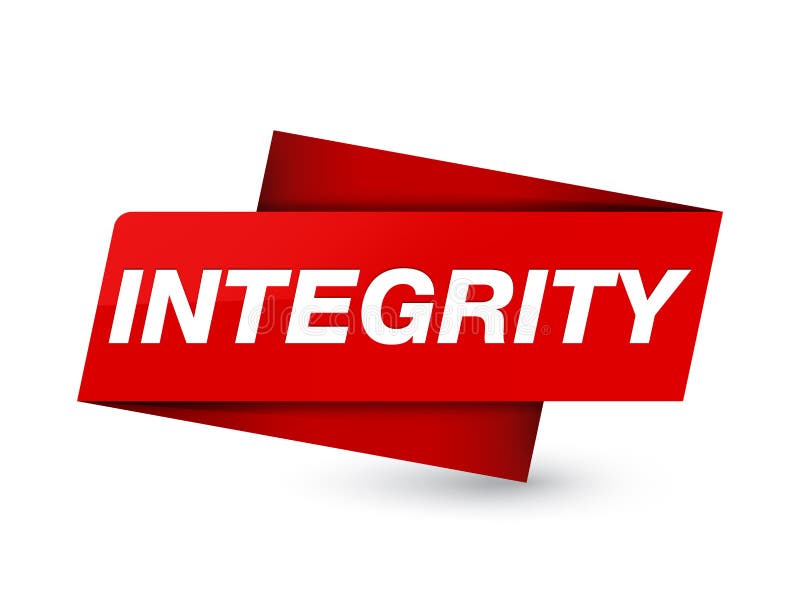 Integrity Premium Red Tag Sign Stock Illustration - Illustration of ...