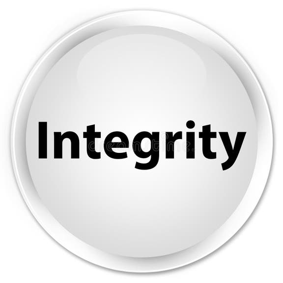 Integrity Premium White Round Button Stock Illustration - Illustration ...