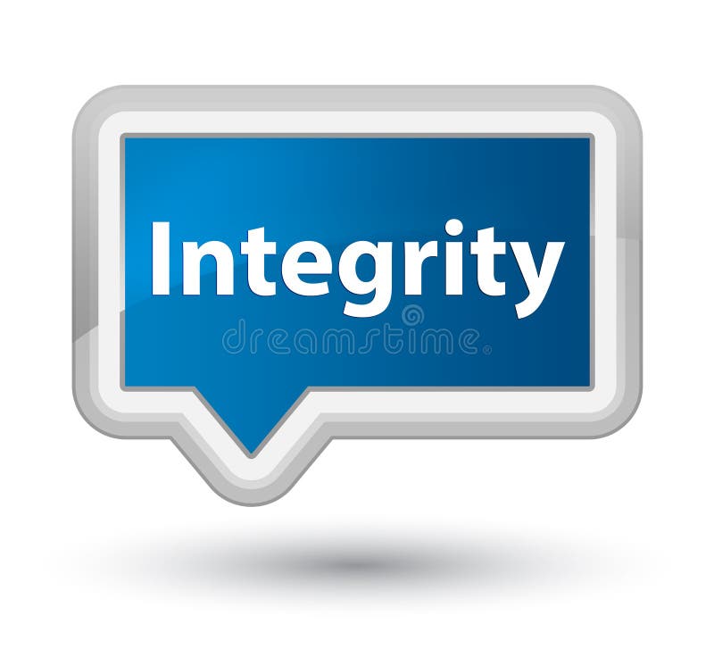 Integrity Prime Blue Banner Button Stock Illustration - Illustration of ...