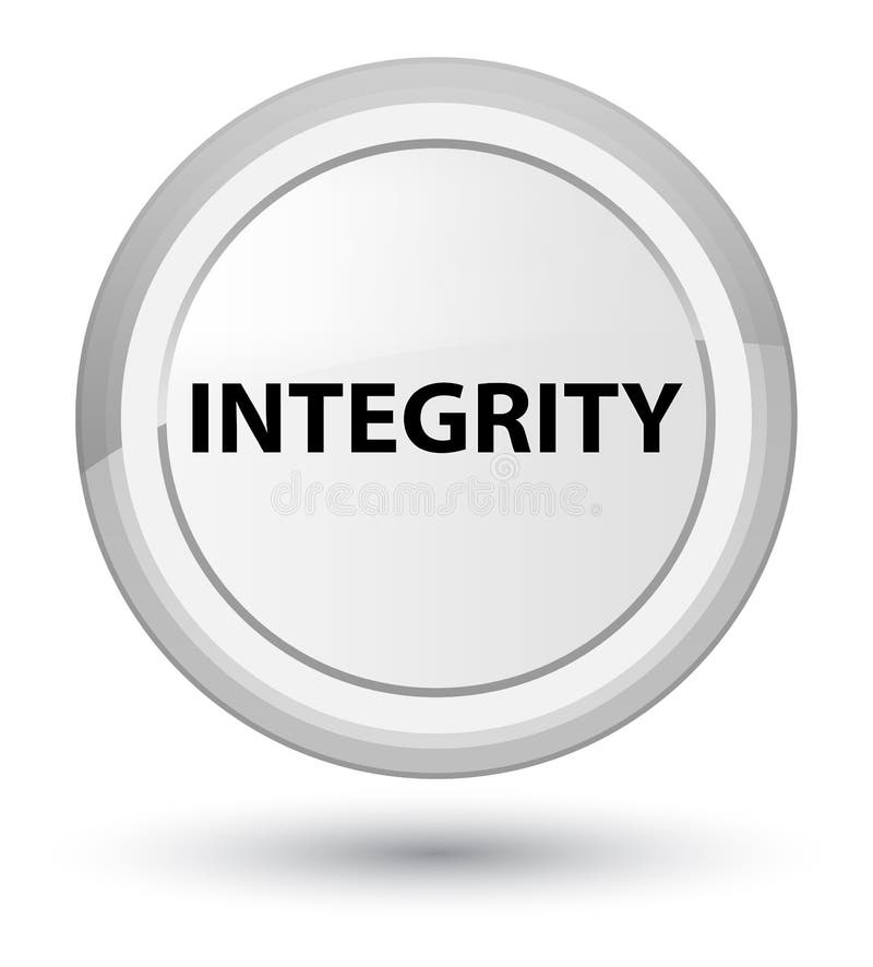 Integrity Prime White Round Button Stock Illustration - Illustration of ...
