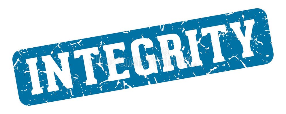 Integrity Rectangular Sign. Integrity Stamp Stock Vector - Illustration ...