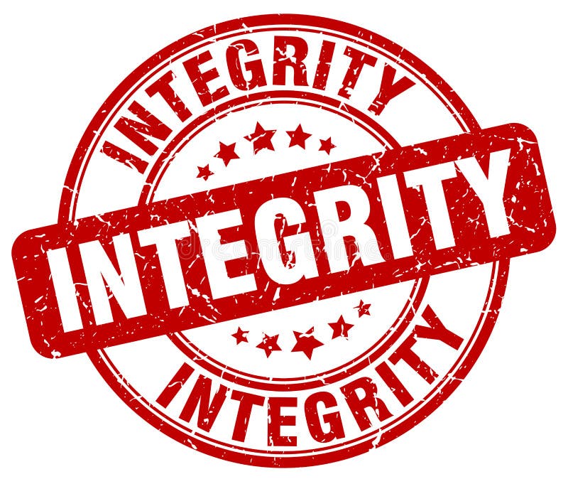 Integrity Red Grunge Round Vintage Stamp Stock Vector - Illustration of ...