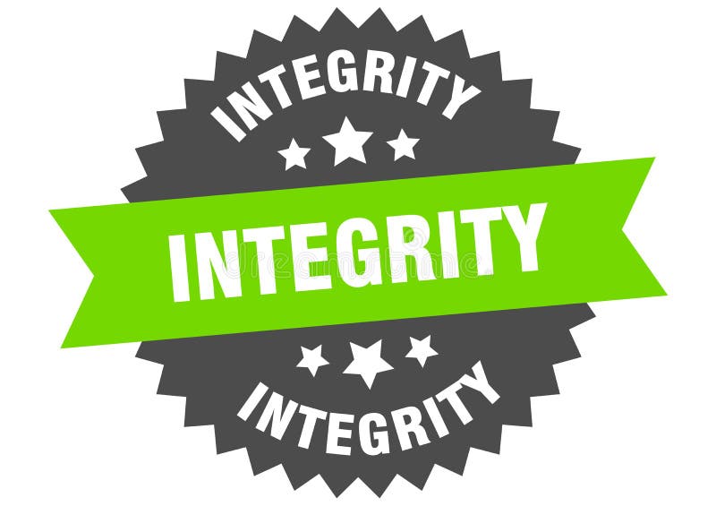 Integrity stock vector. Illustration of sticker, vintage - 160547403
