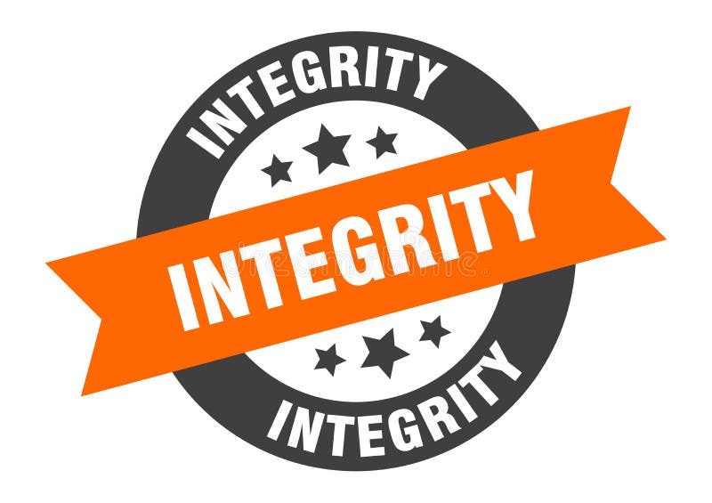Integrity sign stock vector. Illustration of sticker - 160383229