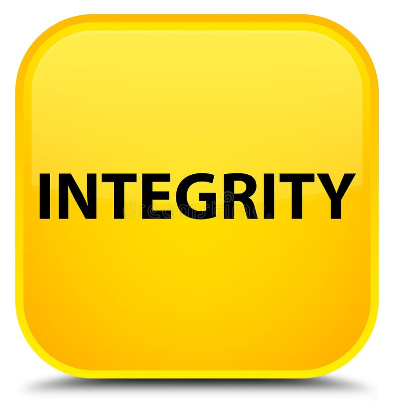 Integrity Special Yellow Square Button Stock Illustration ...
