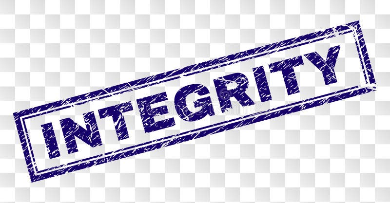 Scratched INTEGRITY Rectangle Stamp Stock Vector - Illustration of ...