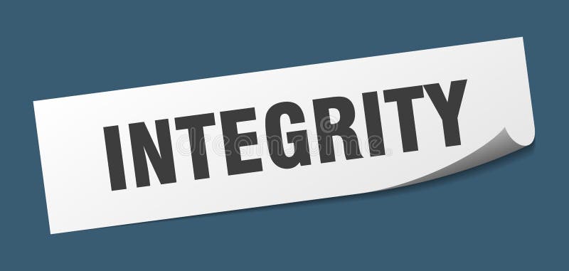 Integrity sticker. stock vector. Illustration of integrity - 153821261