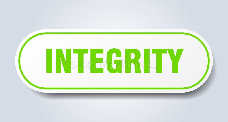 Integrity sticker. stock vector. Illustration of integrity - 153821261