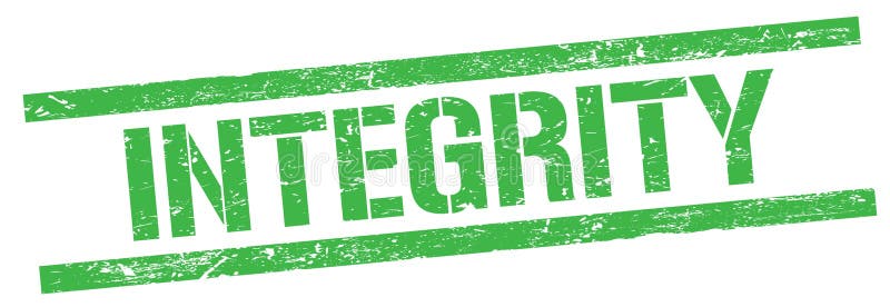 INTEGRITY Text on Green Grungy Rectangle Stamp Stock Illustration ...