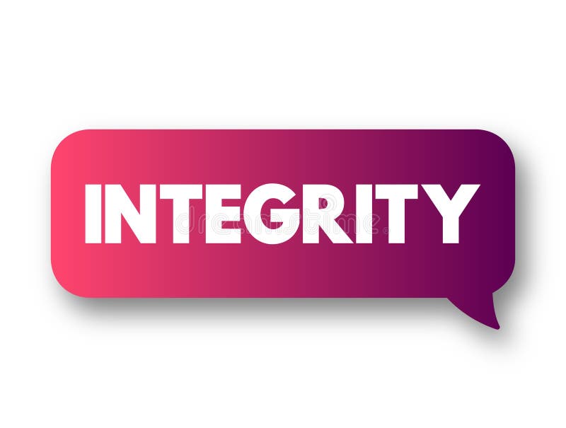 Integrity Text Message Bubble, Concept Background Stock Illustration ...