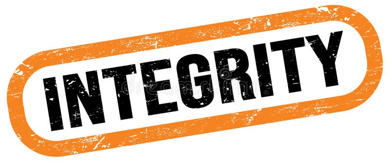 INTEGRITY, Text Written on Orange-black Stamp Sign Stock Illustration ...