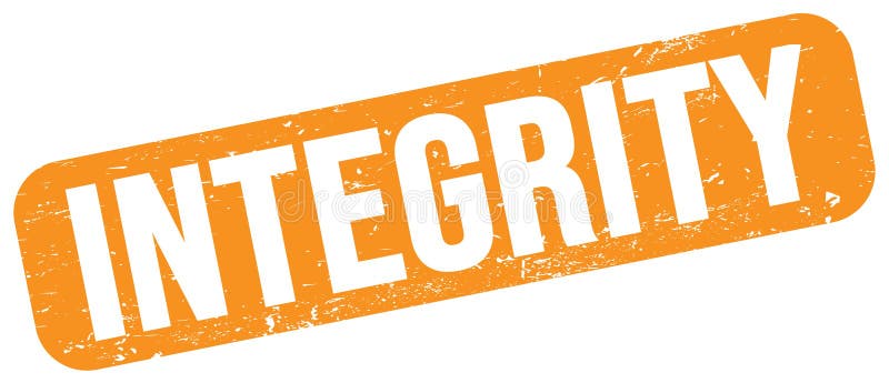 INTEGRITY Text on Orange Grungy Stamp Sign Stock Illustration ...