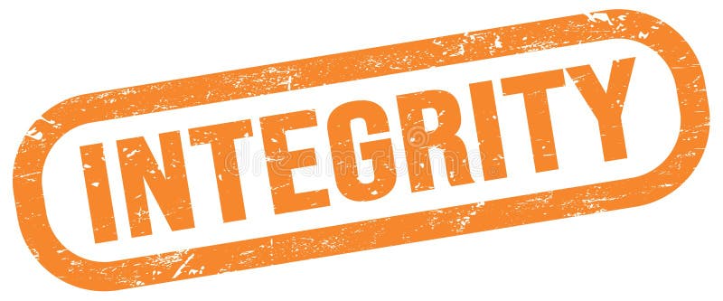 INTEGRITY, Text Written on Orange Stamp Sign Stock Illustration ...