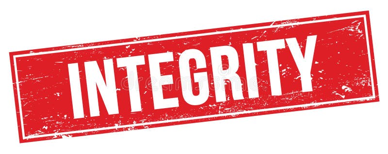 INTEGRITY Text on Red Grungy Rectangle Stamp Stock Illustration ...