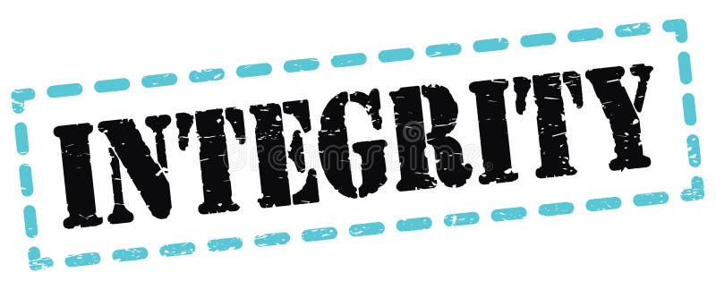 INTEGRITY Text Written on Blue-black Stamp Sign Stock Illustration ...