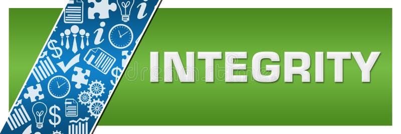 Integrity Blue Business Element Green Left Side Stock Illustration ...