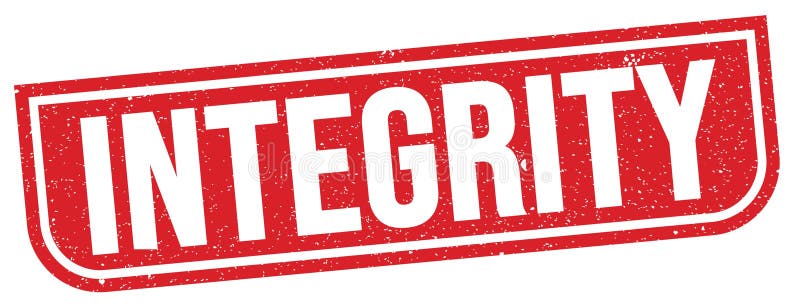 INTEGRITY Text Written on Red Stamp Sign Stock Illustration ...