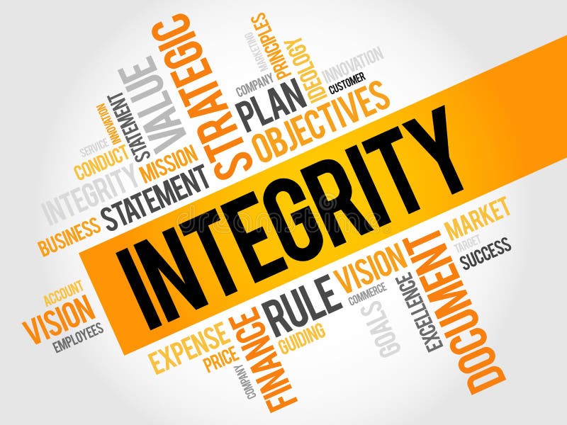 Integrity word cloud stock illustration. Illustration of testing ...