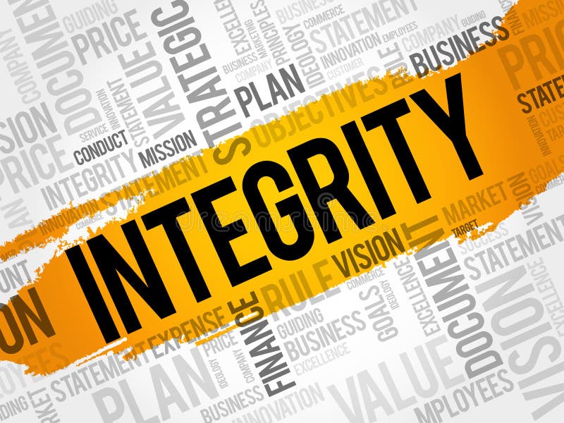 Integrity word cloud stock illustration. Illustration of testing ...