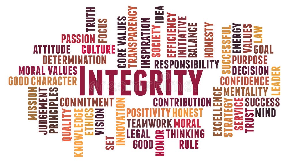 Integrity Word Cloud Concept Stock Illustration - Illustration of ...