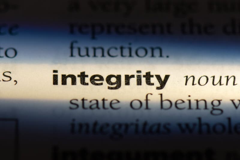 Integrity Dictionary Definition Stock Photo - Image of document, black ...