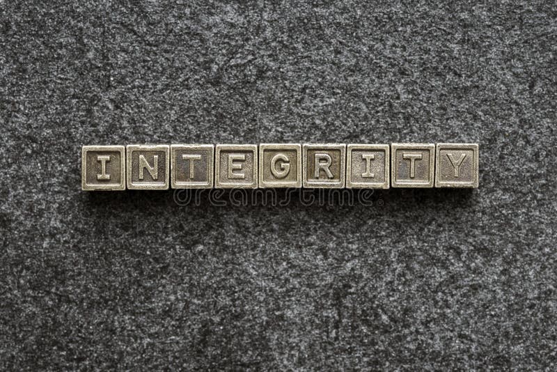 Integrity stock image. Image of metallic, symbol, concept - 54583197