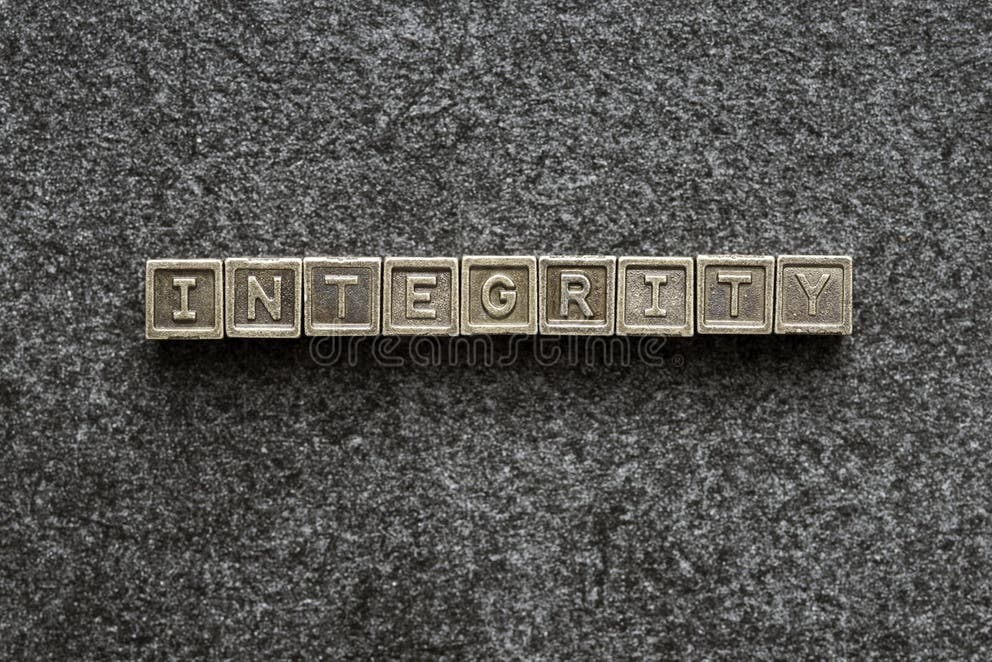 Integrity stock image. Image of metallic, symbol, concept - 54583197