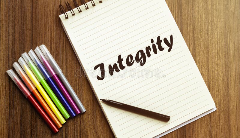 Integrity. Your Future Target Searching, a Marker, Pen, Three Colored ...