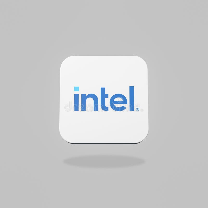 Intel App Icon on Flat Gray Background Editorial Stock Photo ...