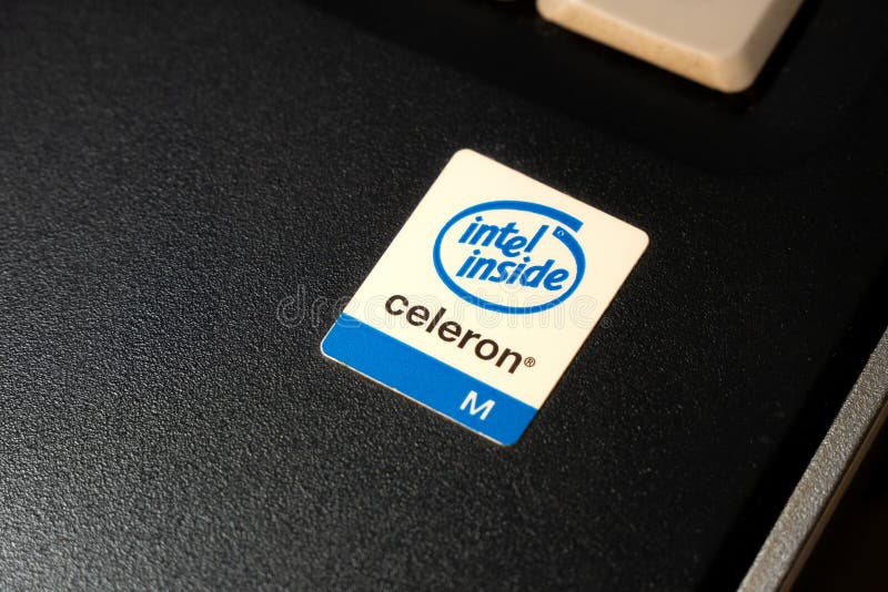 Intel Celeron Inside Old Obsolete Laptop Computer Manufacturer Sticker ...