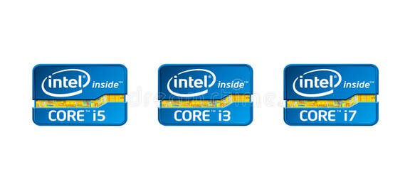 Intel Core I3,i5,i7 Chipset Logos Editorial Stock Photo - Illustration ...