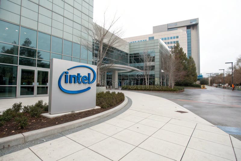 Intel Headquarters: Robert Noyce Building in Santa Clara Stock ...