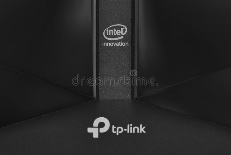 Stariy Oskol, Russia - January 28, 2021: Intel Logo on Computer Network ...