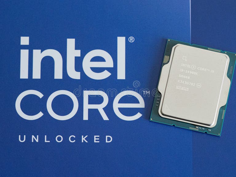 Intel Logo on an Intel Core 14th Gen I9-14900K Processor Case Editorial ...