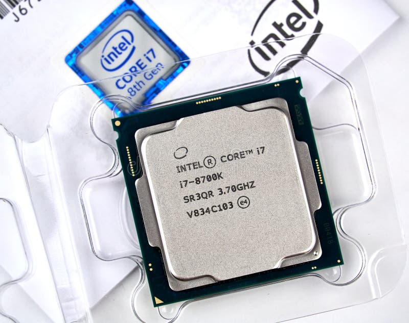Intel logo and CPU editorial stock image. Image of editorial - 152983139